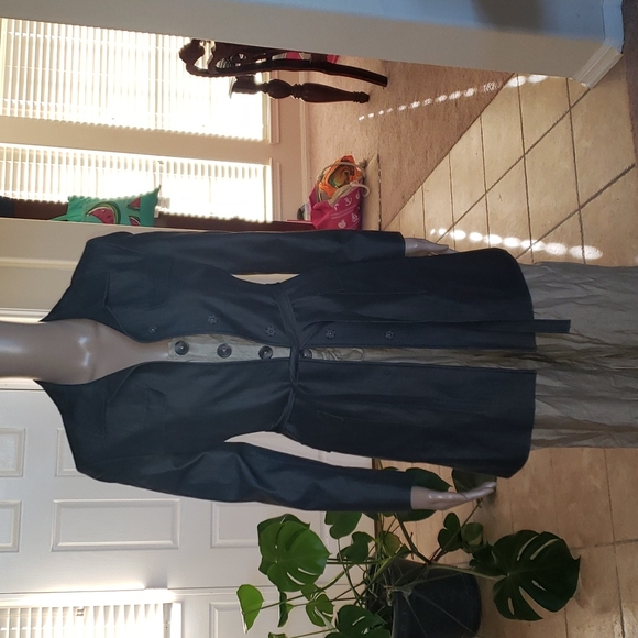 Tahari | Jackets & Coats | Tahari 4 Shimmery Brown Trench Coat Snap ...